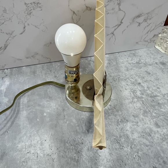 Accents | Vintage Accordion Fan Table Lamp Mcm Mid Century Modern Brass ...